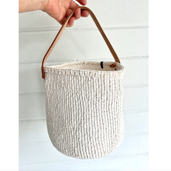 Mifuko | Bags | Mifuko Kiondo Basket White With Handles Small Nwot ...